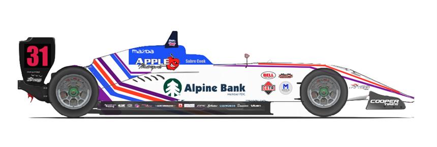 Cook Inks Deal with Apple Motorsports and Alpine Bank